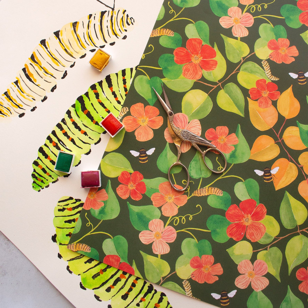 Poppy Garden Gift Wrap Sheet – littlehoothoot